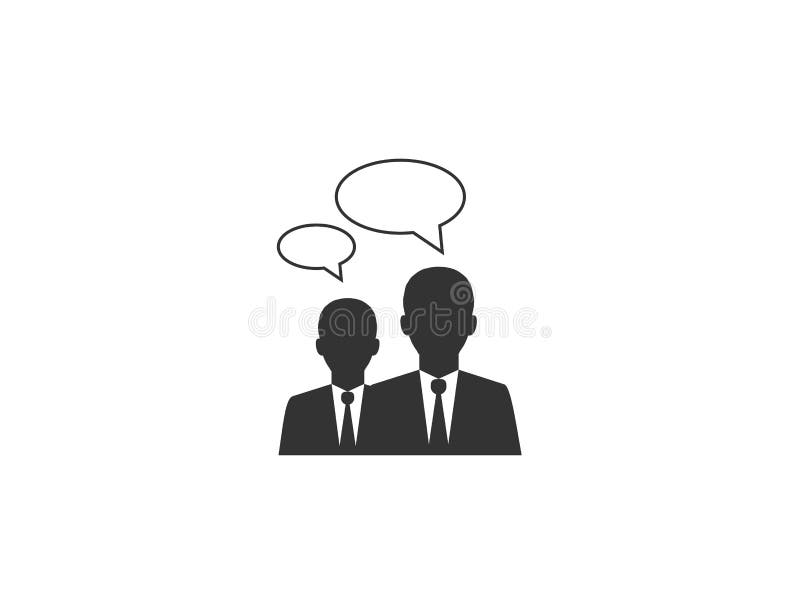 People Talking Icon on Transparent Background. Vector Illustration ...