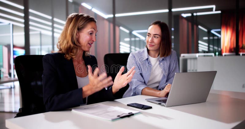 People Talking in Recruiting Interview Meeting Stock Image - Image of ...