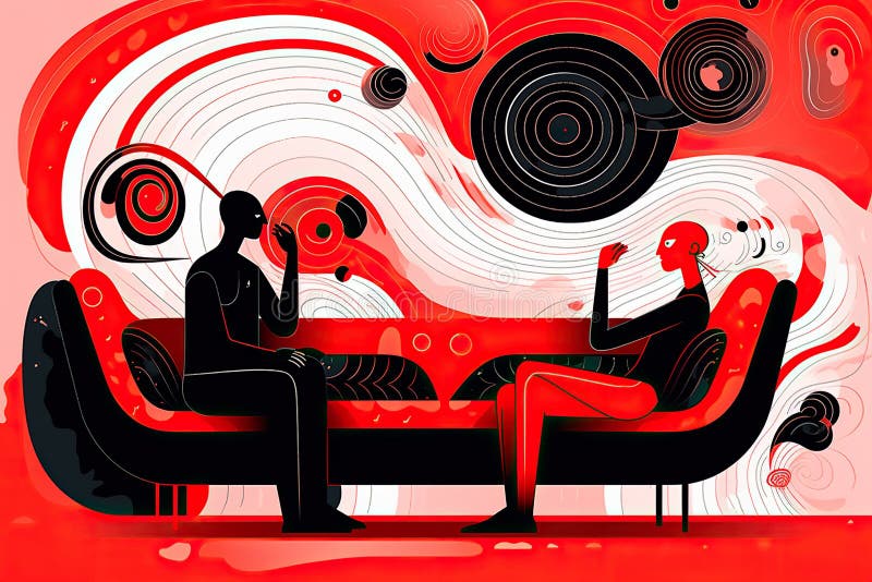 People Talking on a Sofa in the Style of Psychological Seccion, Created with Generative AI ...