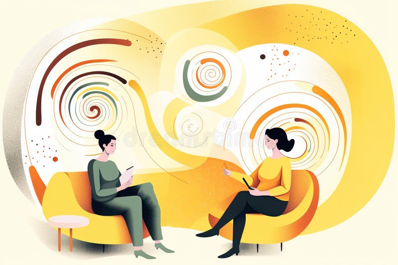 People Talking on a Sofa in the Style of Psychological Seccion, Created with Generative AI ...