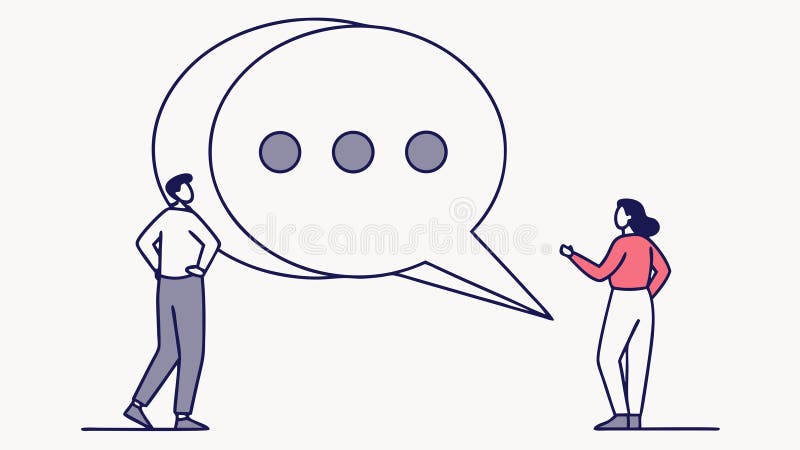 People Talking with Speech Bubble Vector Art, Conversation Design ...