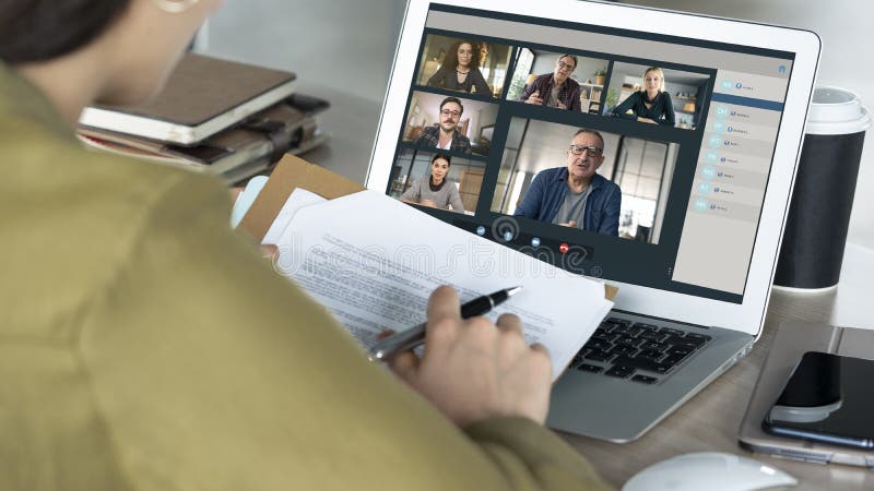 People Talking and Working on the Computer Stock Image - Image of ...