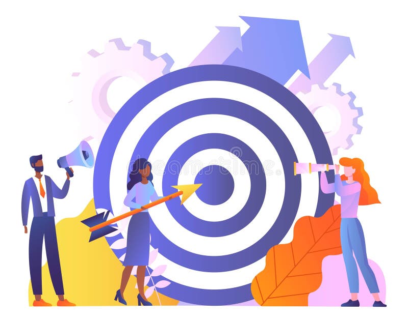 People with target concept stock vector. Illustration of business ...