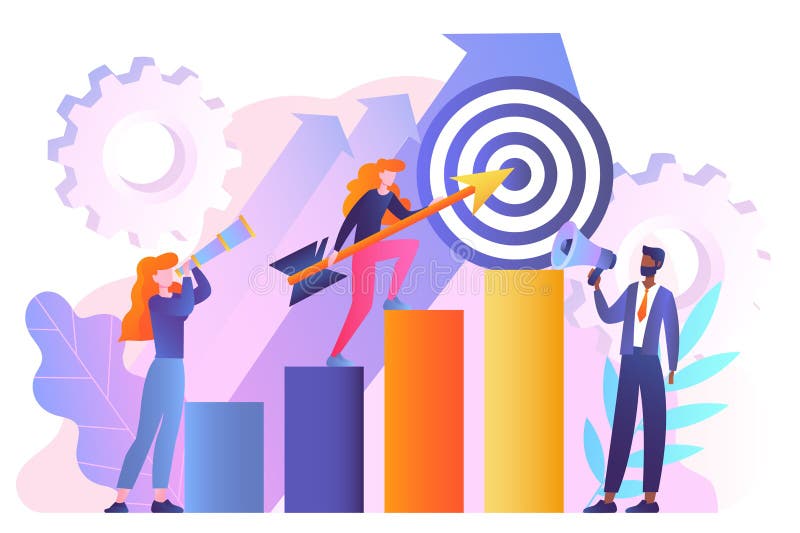 People with target concept stock vector. Illustration of business ...