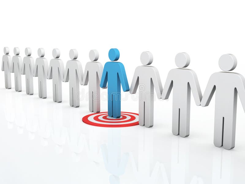 Target Market Concept stock illustration. Illustration of success ...