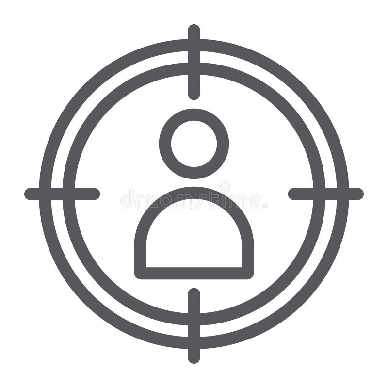 Target Line Icon, Business and Dartboard Stock Vector - Illustration of ...