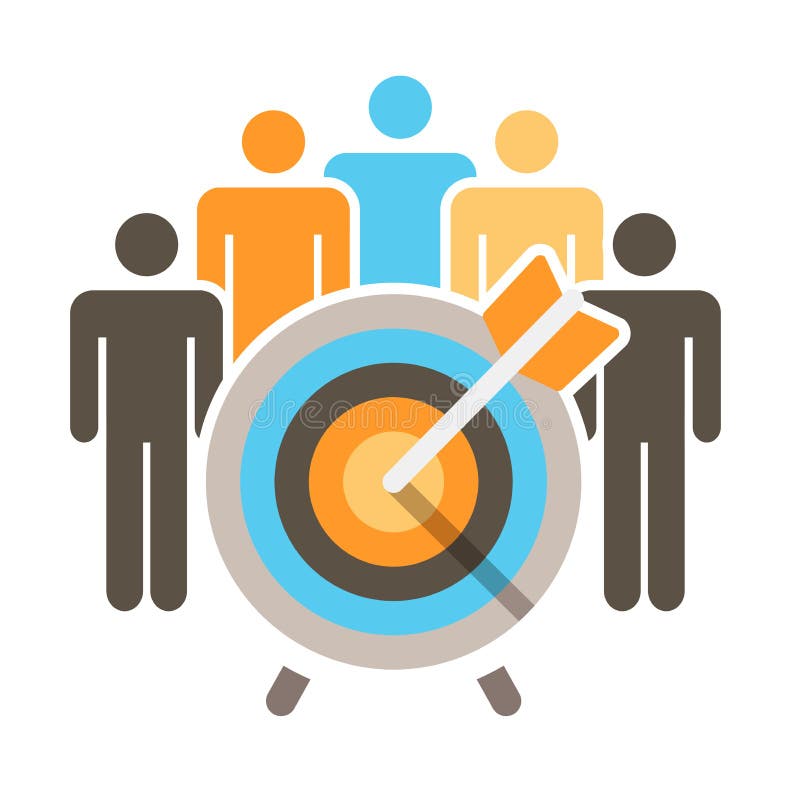 People with Target stock vector. Illustration of crowdfund - 77315018
