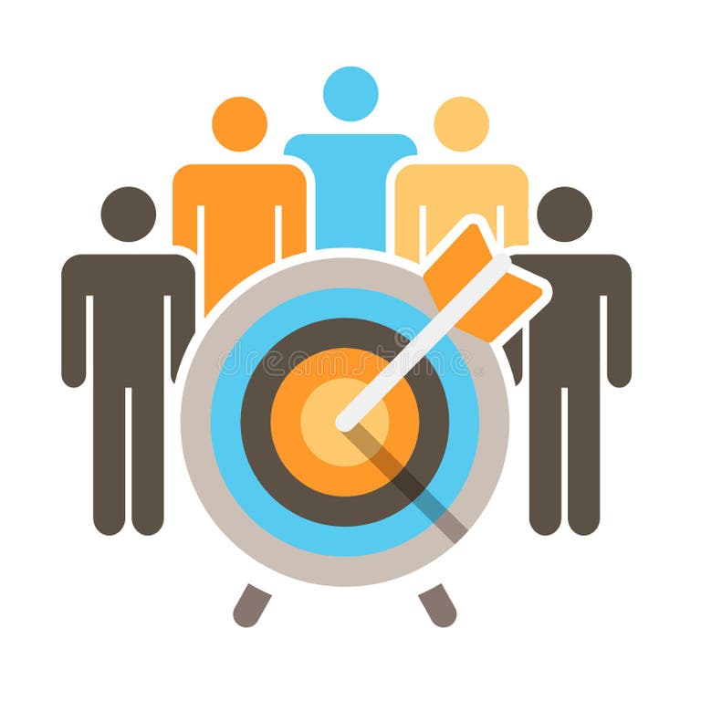 People with Target stock vector. Illustration of crowdfund - 77315018