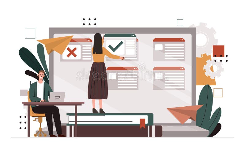 People with Task Management Vector Stock Vector - Illustration of ...