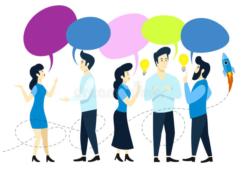 Work Team Meeting Vector Illustration Stock Vector - Illustration of ...