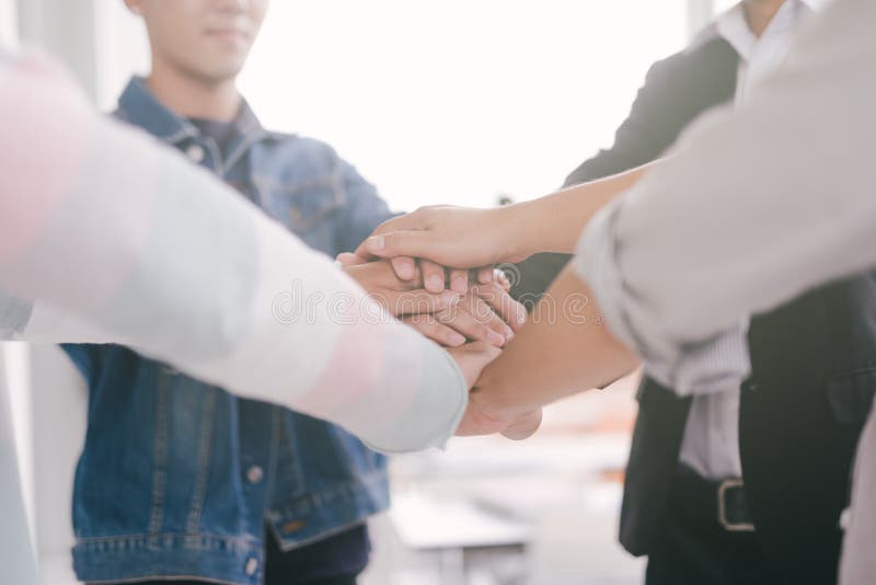 People Team Stack Hands Support Teamwork. Stock Photo - Image of group ...