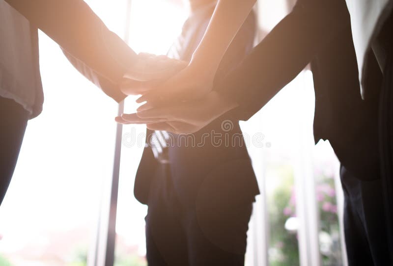 People Team Stack Hands Support Teamwork. Stock Photo - Image of ...