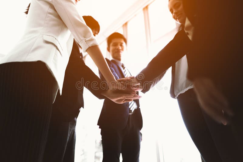 People Team Stack Hands Support Teamwork. Stock Photo - Image of ...