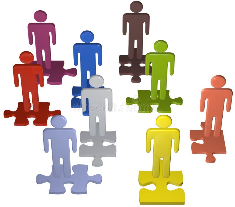 Stick People Group Clipart