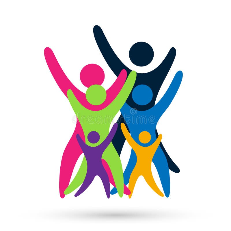 People Team Work Building Group and Union Together Wellness Stock ...