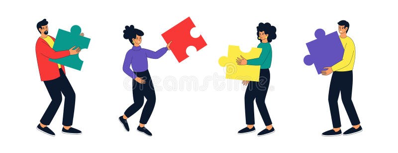 People Team Work, Business Puzzles. Partners Connect Together ... People Team Work, Business Puzzles. Partners Connect Together ...