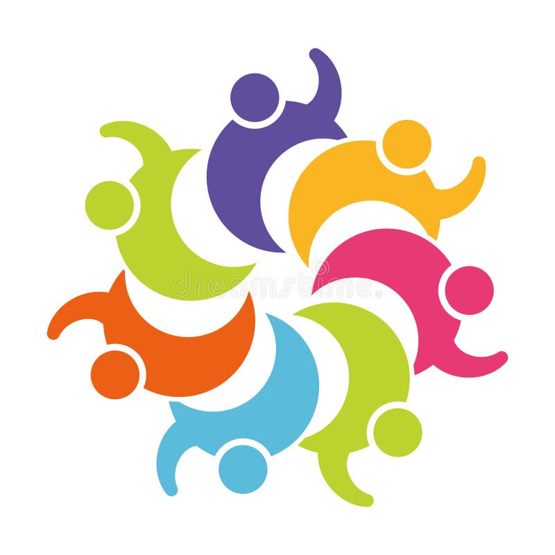 People team work emblem stock vector. Illustration of business - 322562187