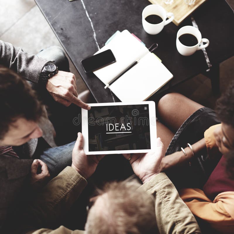 People Team Working Together Ideas Tablet Concept Stock Photo - Image ...