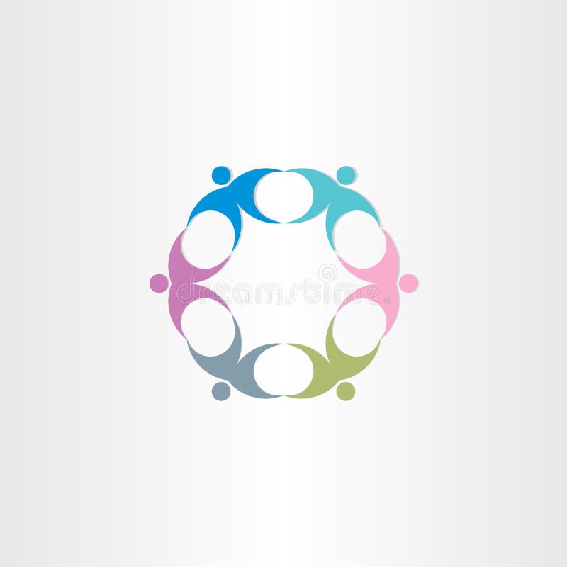 People Teamwork Circle Icon Stock Vector - Illustration of design ...