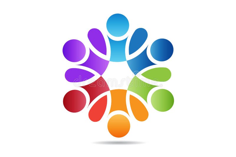 People Teamwork Concept of Helping Logo Vector Stock Vector ...