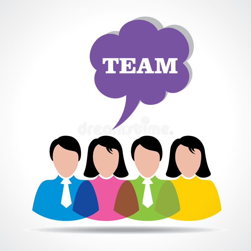 People Teamwork Concept with Message Bubble Stock Vector - Illustration ...