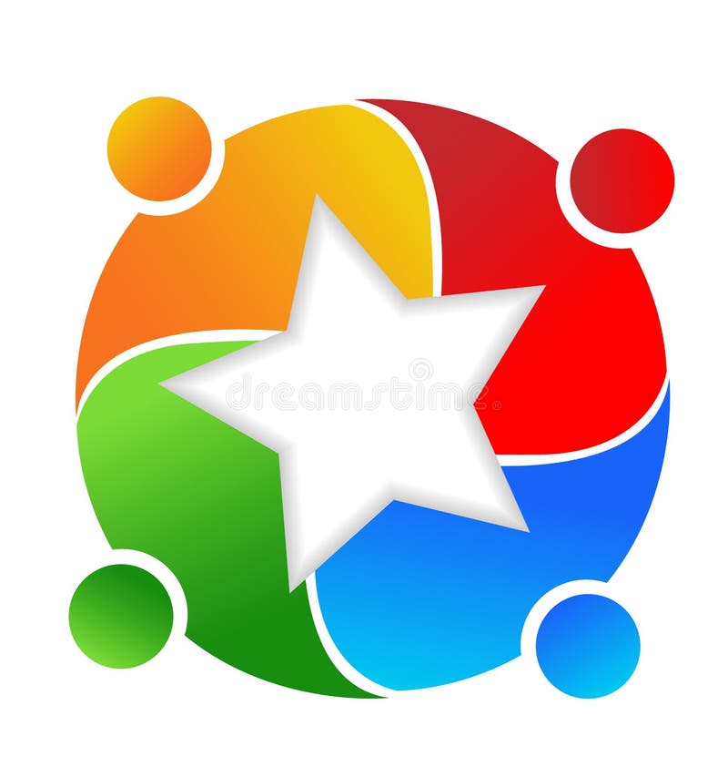 Star Teamwork People Vector Stock Vector - Illustration of family ...