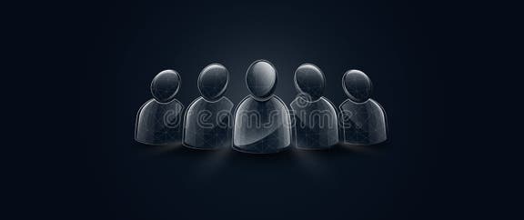 People, Teamwork, Group, 3d Icon. Wireframe and Low Polygon Design ...