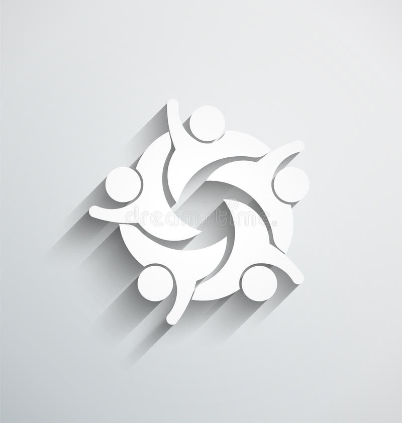 People Teamwork Wave. Vector Logo Design Stock Vector - Illustration of ...