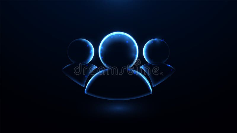 People, Teamwork, Group, 3d Icon. Wireframe and Low Polygon Design ...