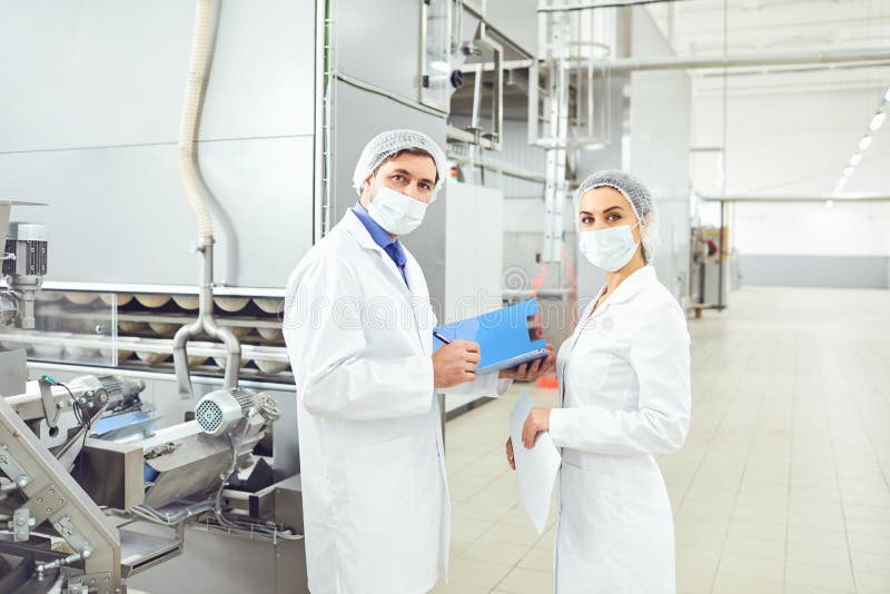 Food factory worker stock image. Image of protective - 11400487