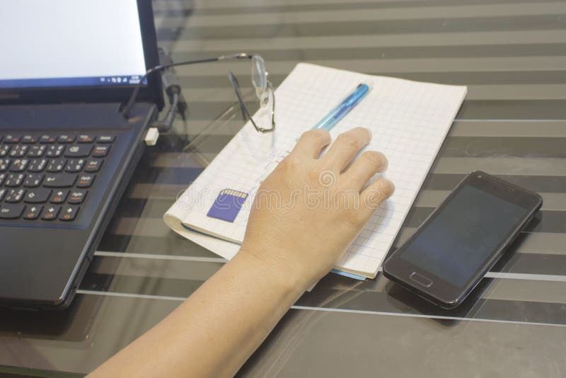 People and Technology Concept Female Using Mouse Stock Photo - Image of ...