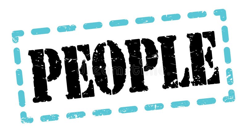 PEOPLE Text Written on Blue-black Stamp Sign Stock Illustration ...