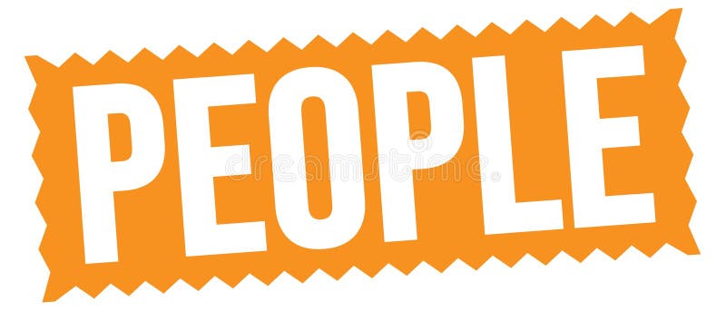 PEOPLE Text Written on Orange Stamp Sign Stock Illustration ...
