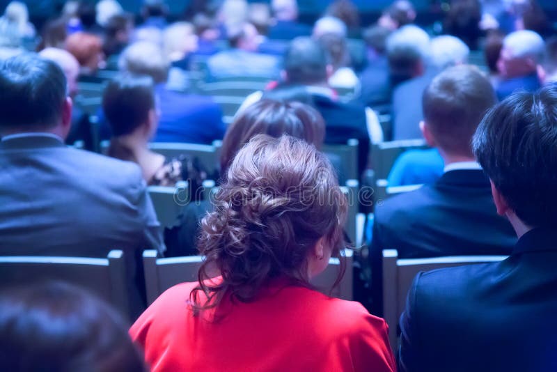 People in the Theater Auditorium Watching the Performance Editorial ...