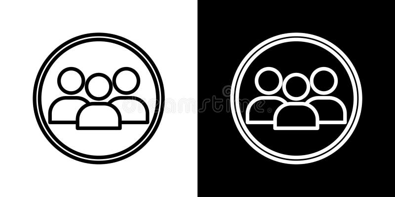 People Thin Line Vector Icon Set Stock Illustration - Illustration of ...