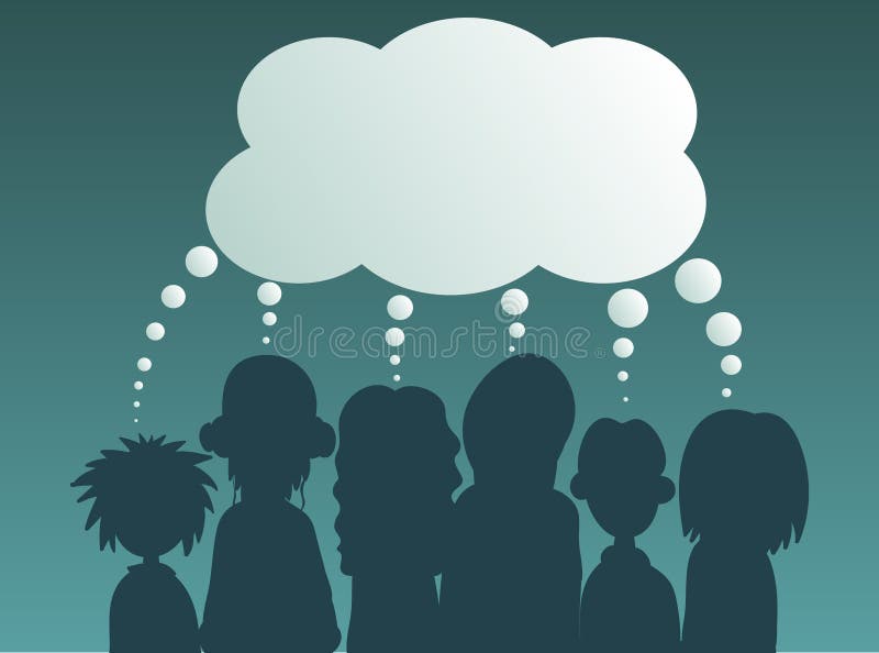 People with Speech Bubbles. EPS Stock Vector - Illustration of group ...