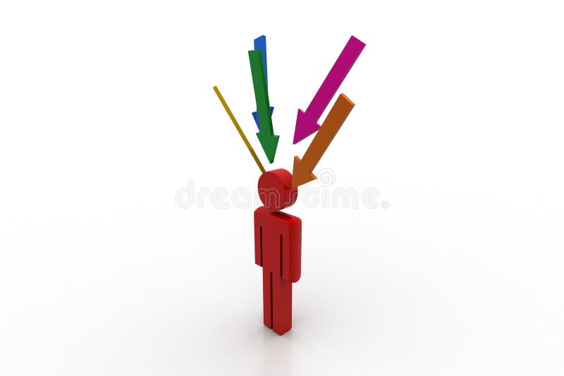 People Thinking Different Ways Stock Illustration - Illustration of ...