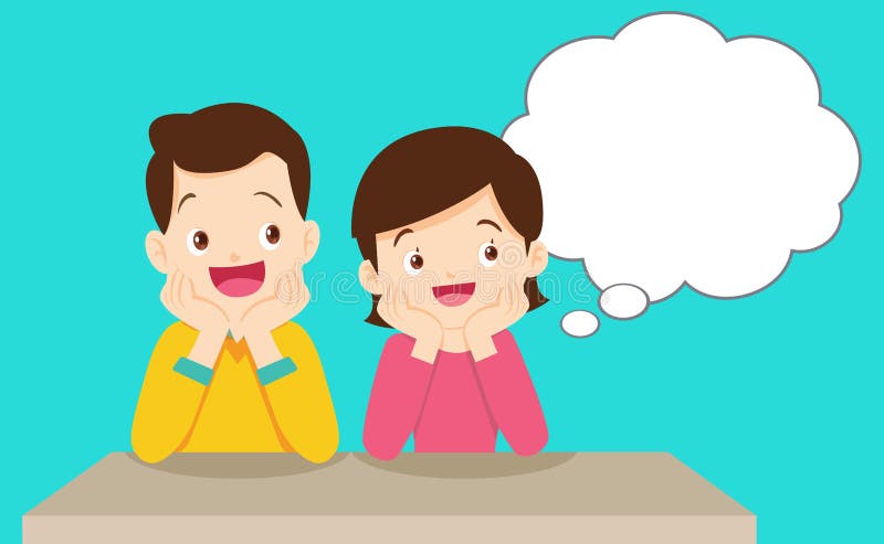 People Thinking Sitting and Rest Chin in Hands Stock Vector ...