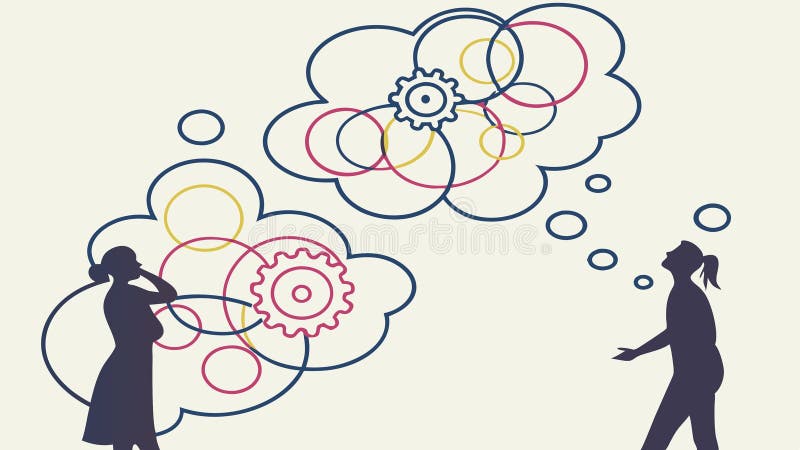 People with Thought Bubbles Creative Thinking and Ideas Vector, Vector ...