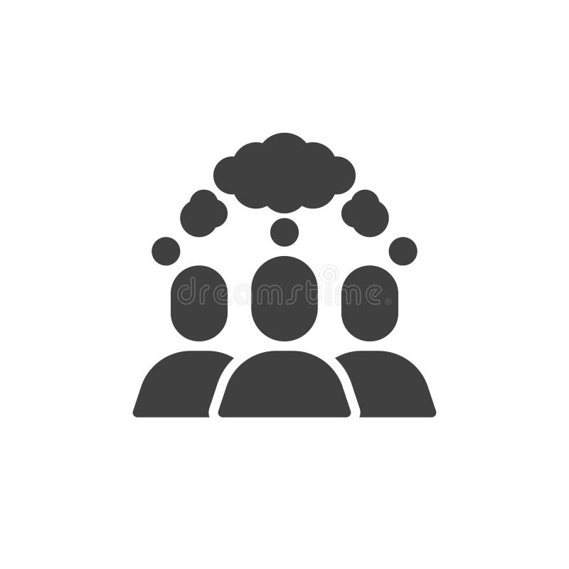 People with Thought Bubbles Vector Icon Stock Vector - Illustration of ...