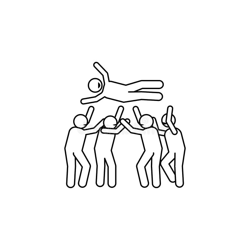 People Throw a Person Icon. Element of People Celebrating for Mobile ...