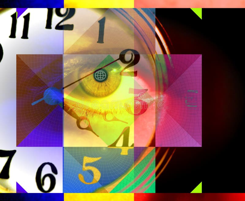 People and Time, Abstract Art and Concept Stock Illustration ...