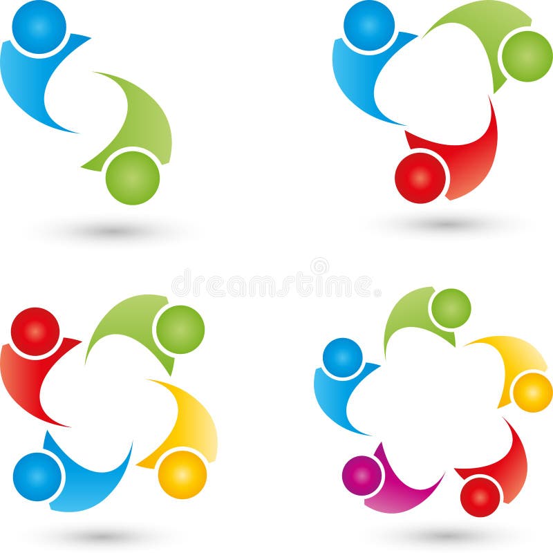 People Together, Team and Group Logos Stock Vector - Illustration of ...