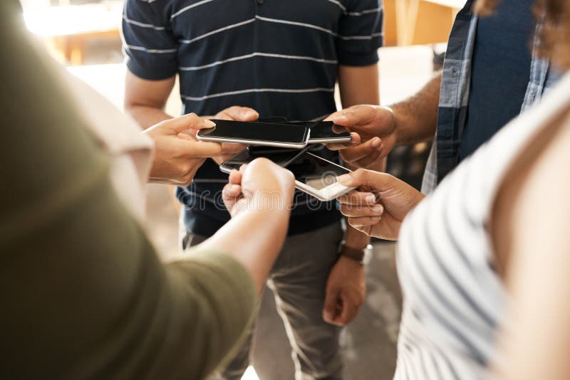 People, Together and Hands in Circle with Smartphone for Mobile ...