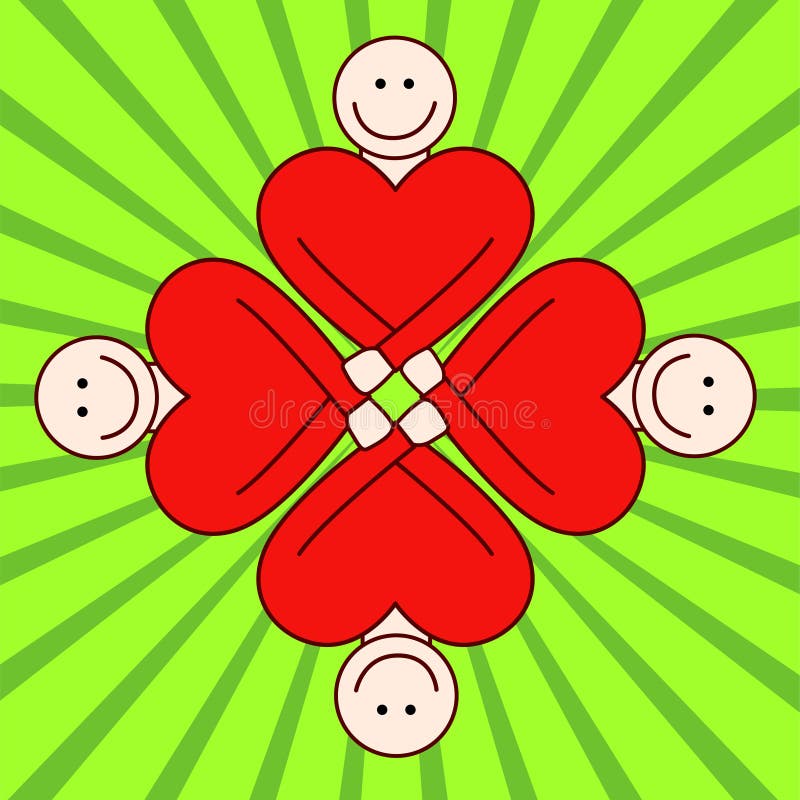 Heart Connection between People Stock Vector - Illustration of ... Heart Connection between People Stock Vector - Illustration of ...