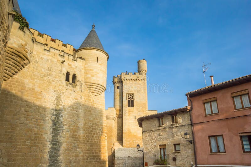 People on Top of the Castle of Olite Editorial Image - Image of village ...