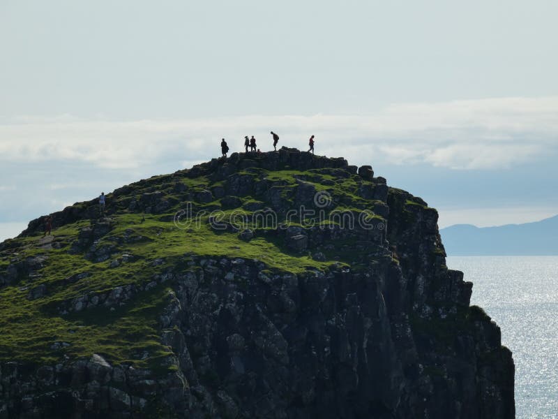 People on Top of a Green Cliff Stock Photo - Image of famous, beautiful ...