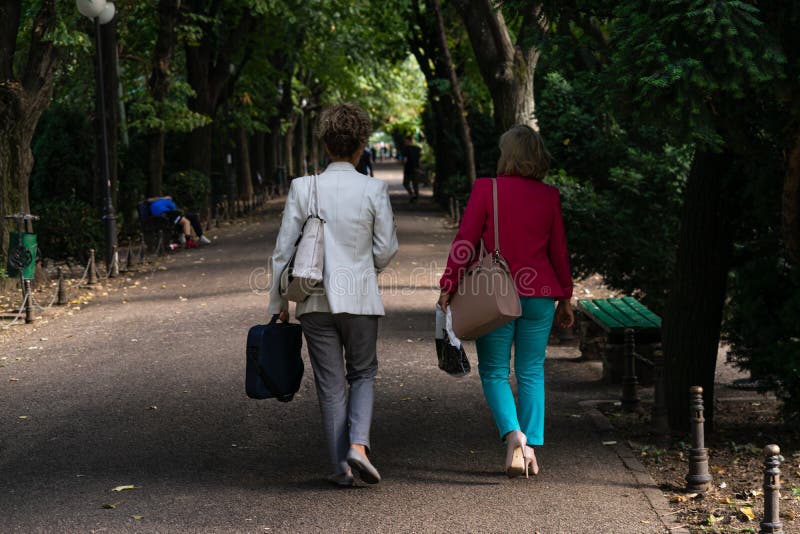 People and Tourist Wander in the Park. Bucharest, Romania, 2022 ...