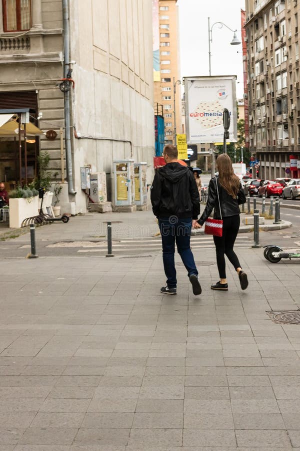People and Tourists Walking in Bucharest Old Town, Romania, 2022 ...