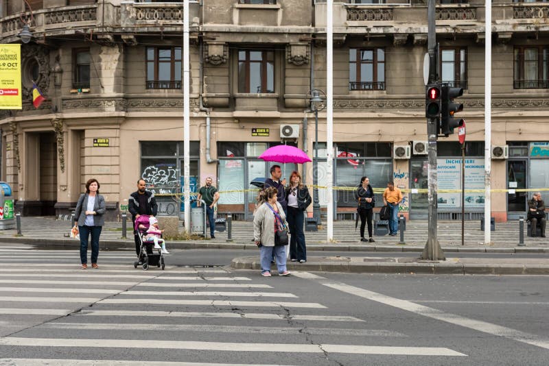 People and Tourists Walking in Bucharest Old Town, Romania, 2022 ...